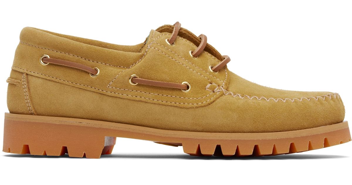 VINNY'S Tan Aztec Boat Shoes in Black for Men | Lyst