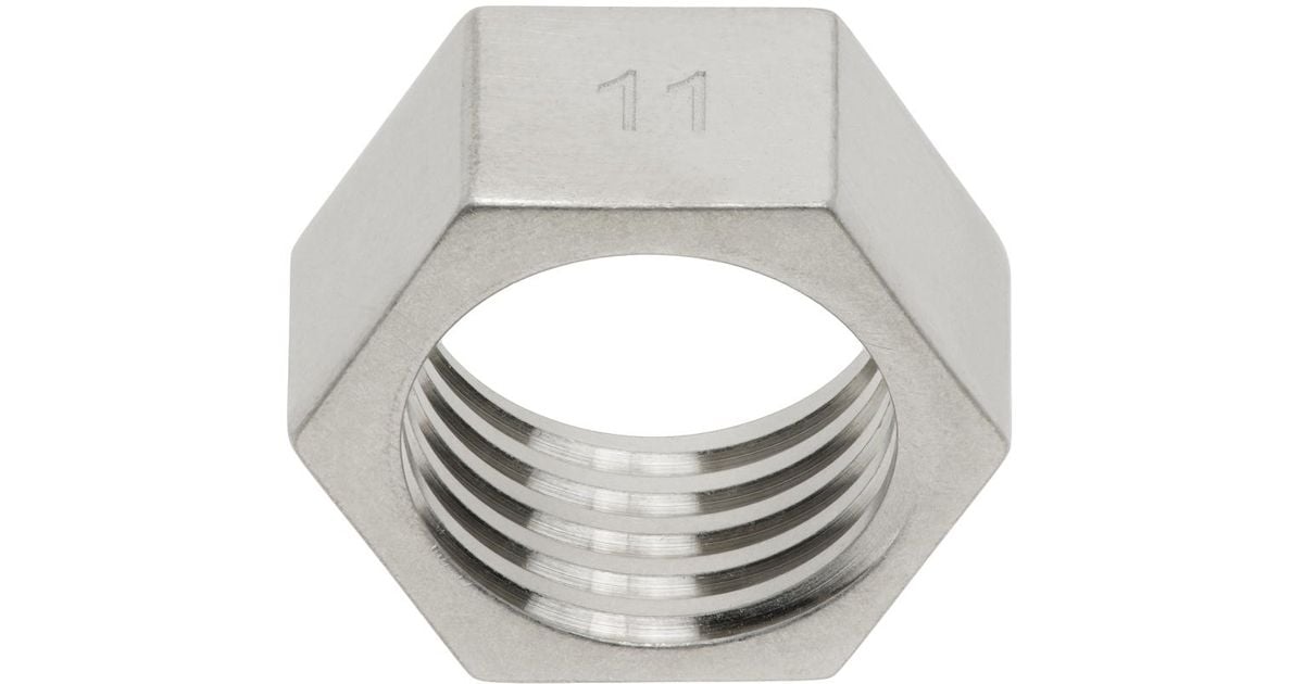 Maison Margiela Bolt & Nut Ring in Metallic for Men | Lyst