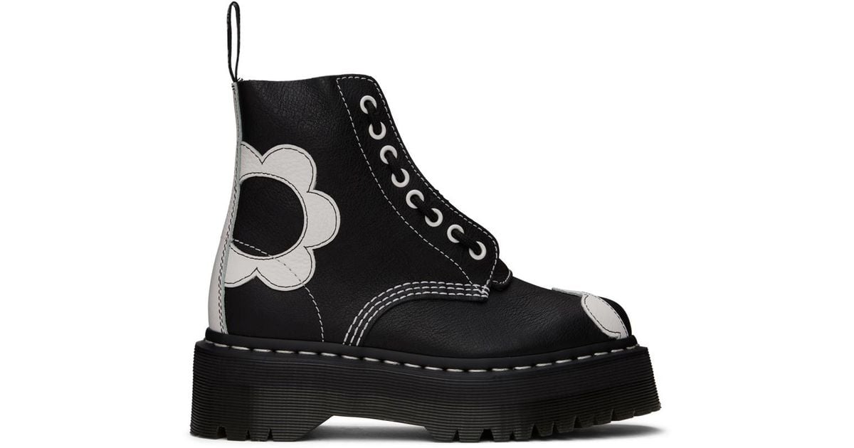 Dr. Martens Sinclair Flower Platform Boots in Black | Lyst