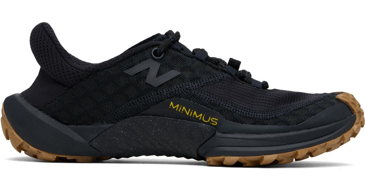 New Balance Minimus Trail Sneakers in Black | Lyst