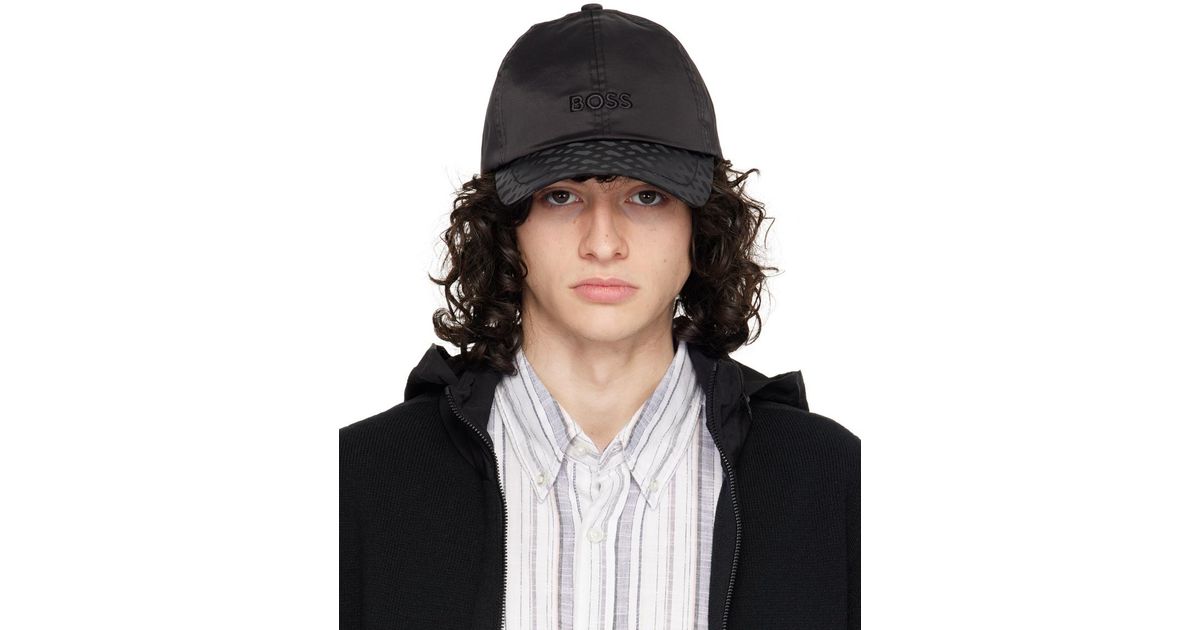 BOSS Satin Cap in Black for Men | Lyst