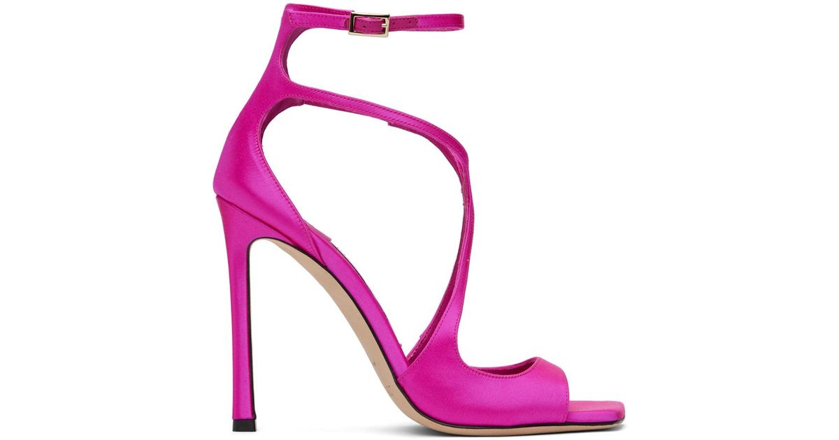 Jimmy Choo Azia 100 Heeled Sandals in Pink | Lyst