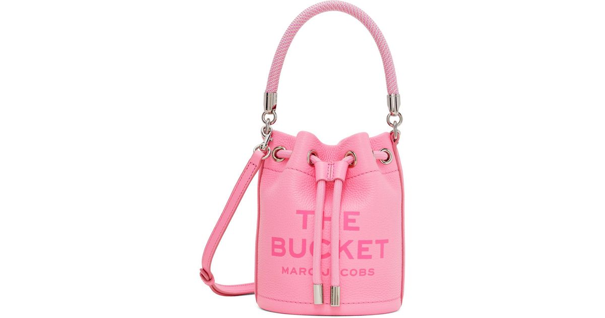 Marc Jacobs Pink 'the Leather Mini Bucket' Bag | Lyst