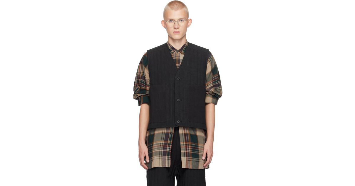 Jan Jan Van Essche O-Project Dense Twill Body Warmer Vest in Black for ...