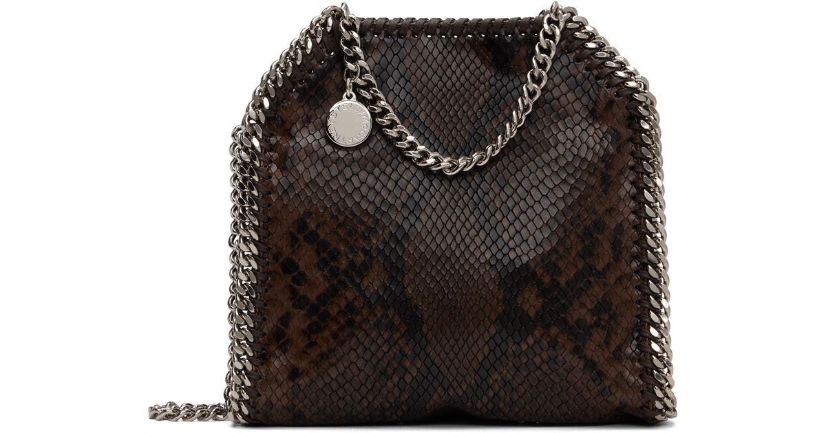 Stella McCartney Falabella Snake Mini Tote Bag in Black | Lyst UK