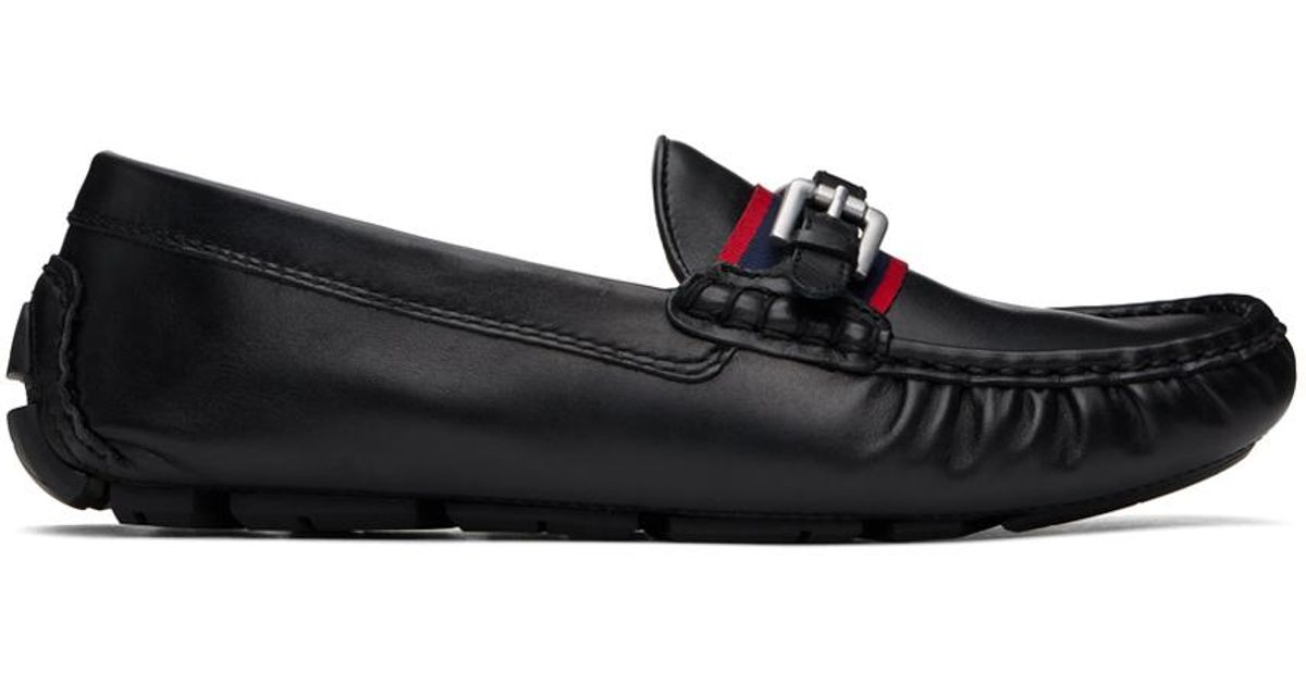 Polo Ralph Lauren Anders Leather Driver Loafers in Black for Men | Lyst