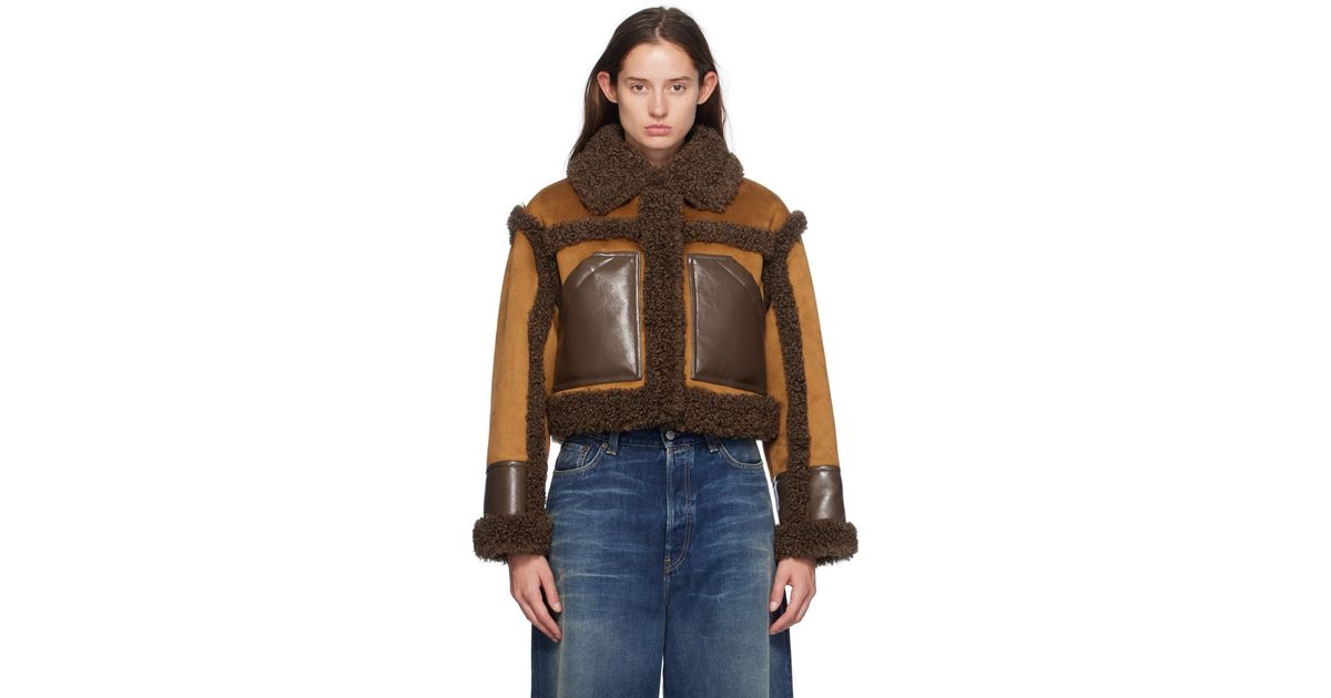 Stand Studio Tan & Edith Faux-Shearling Jacket in Brown | Lyst UK