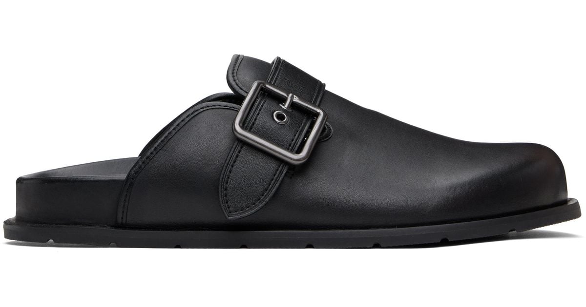 COACH Buckle Clogs in Black for Men | Lyst
