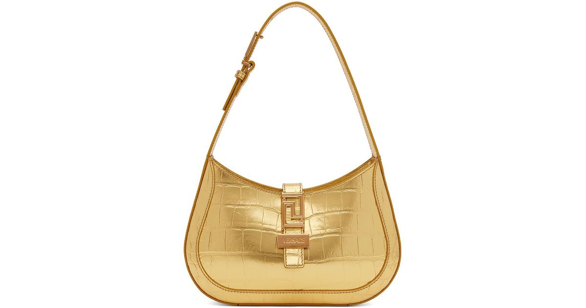 Versace Gold Greca Goddess Small Bag in Metallic | Lyst
