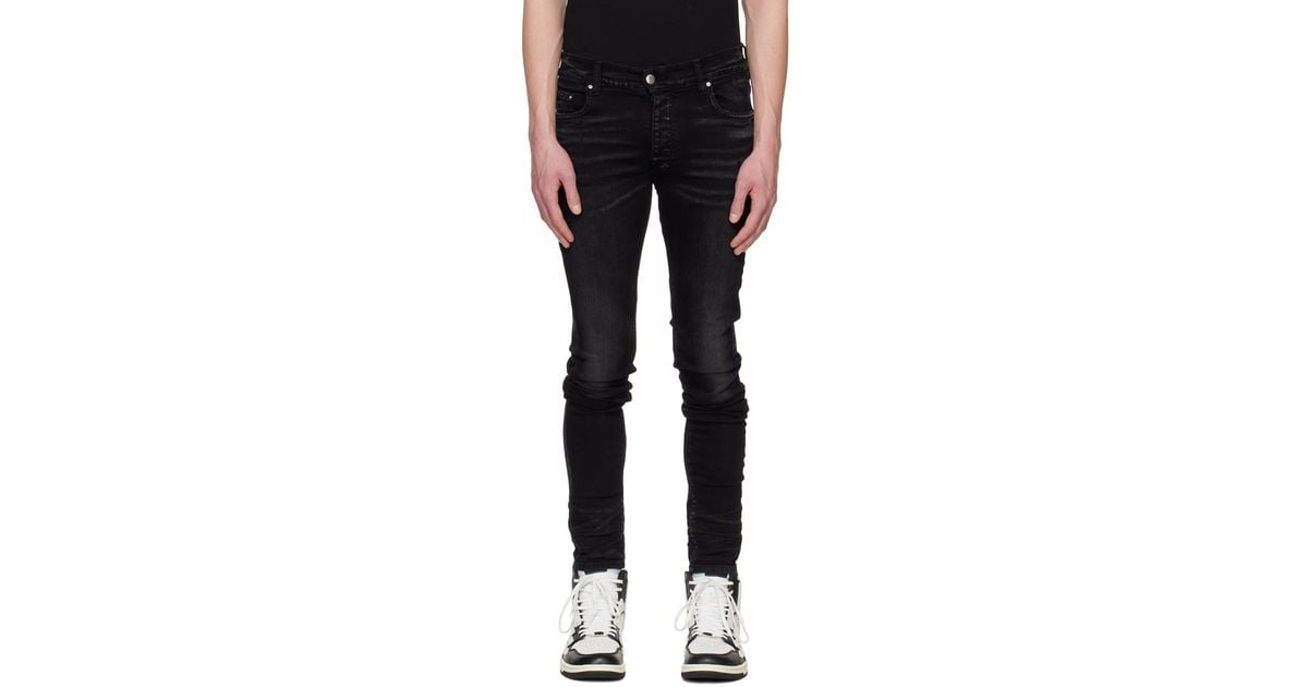 Amiri Black Stack Jeans for Men | Lyst
