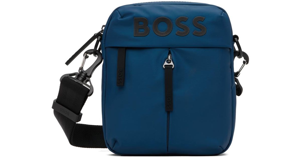 BOSS Stormy Zip Bag in Blue for Men | Lyst