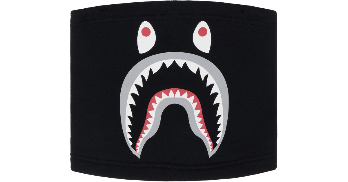 A Bathing Ape Shark Motif Neck Warmer in Black for Men | Lyst