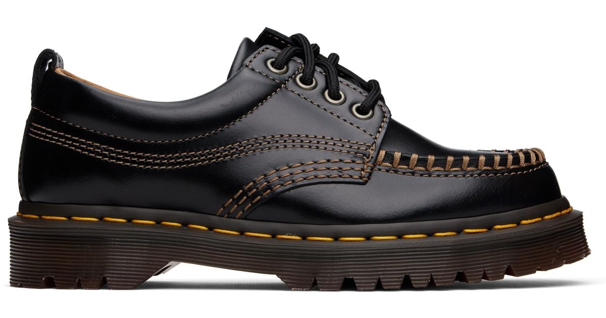 Dr. Martens Lowell Leather Moc Toe Derbys in Black | Lyst