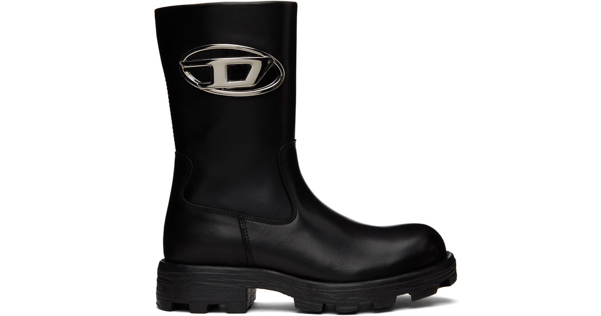 DIESEL D-Hammer Bkr D W Boots in Black | Lyst