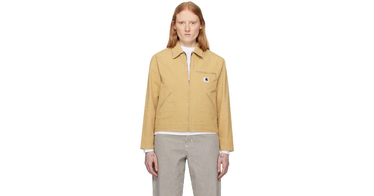 Carhartt Beige Og Detroit Jacket in Natural | Lyst UK