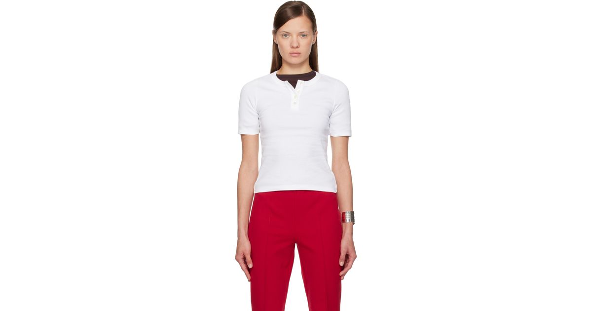 Flore Flore Jess Henley in Red | Lyst UK