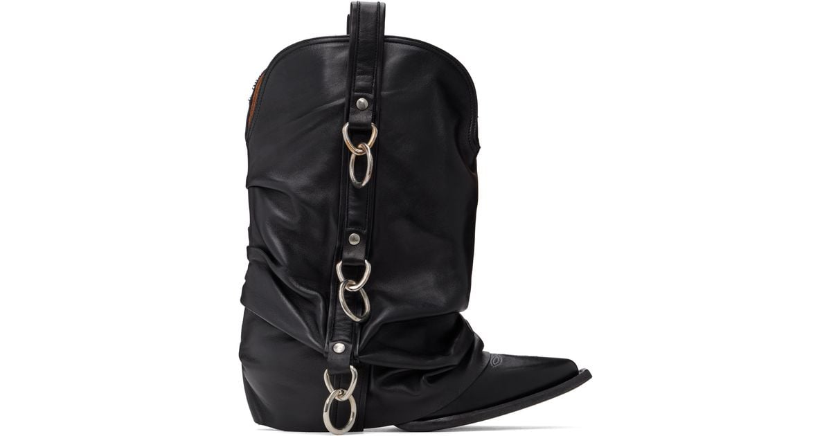 R13 Harness Low Rider Cowboy Boots in Black | Lyst