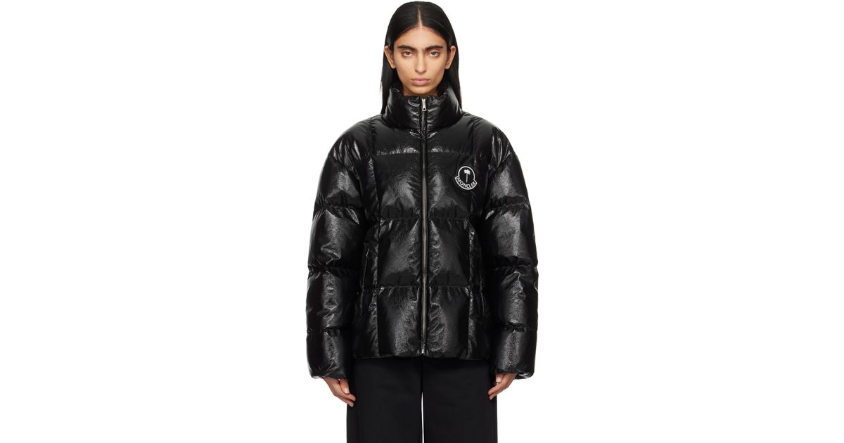 Moncler Genius Moncler X Palm Angels Simoon Faux-Leather Down Jacket in ...