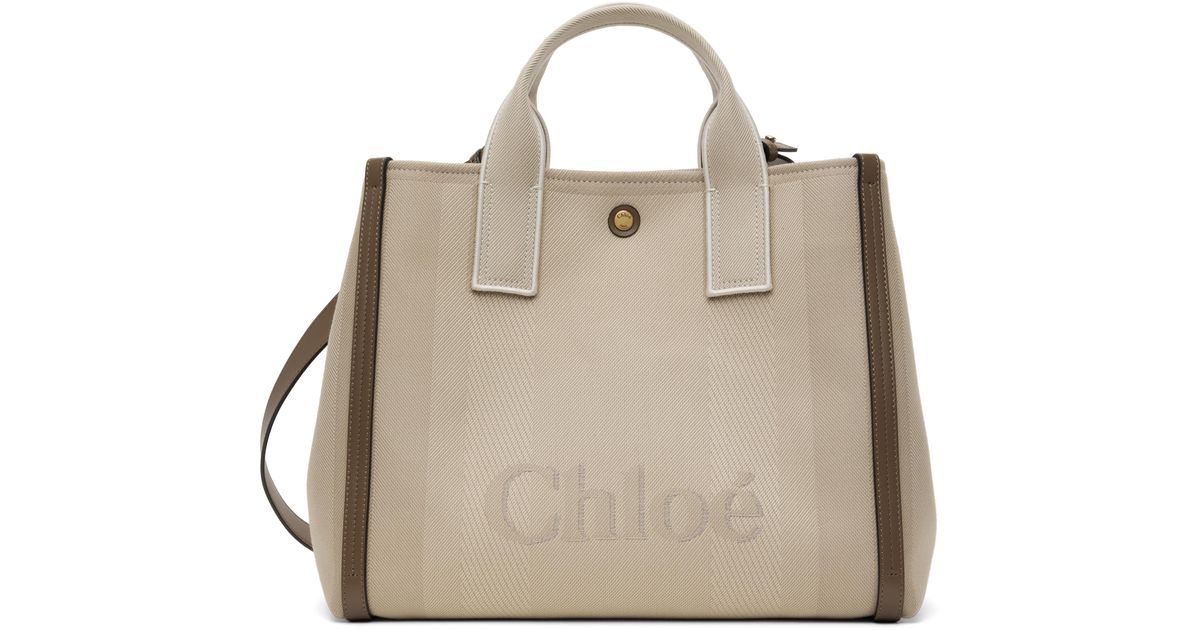 Chloé ' Carry' Tote in Natural | Lyst