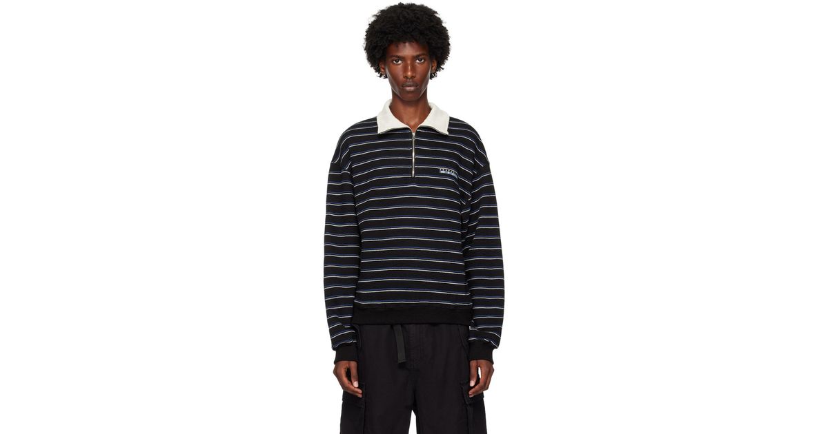Kijun Embroidered Logo Half-Zip Sweater in Blue for Men | Lyst