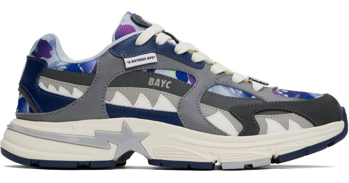 A Bathing Ape Bayc Edition Shark Sta Sneakers in Black for Men | Lyst