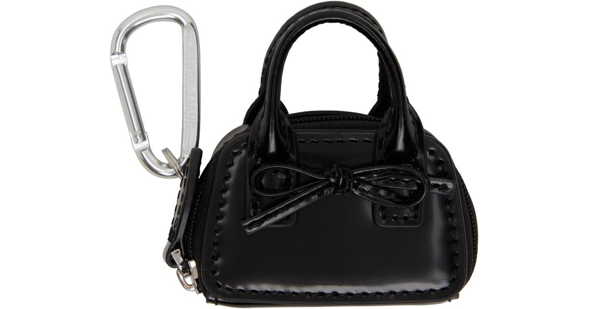 Sandy Liang ブラック Secure Bag ミニ キーホルダー ブラック | Lyst