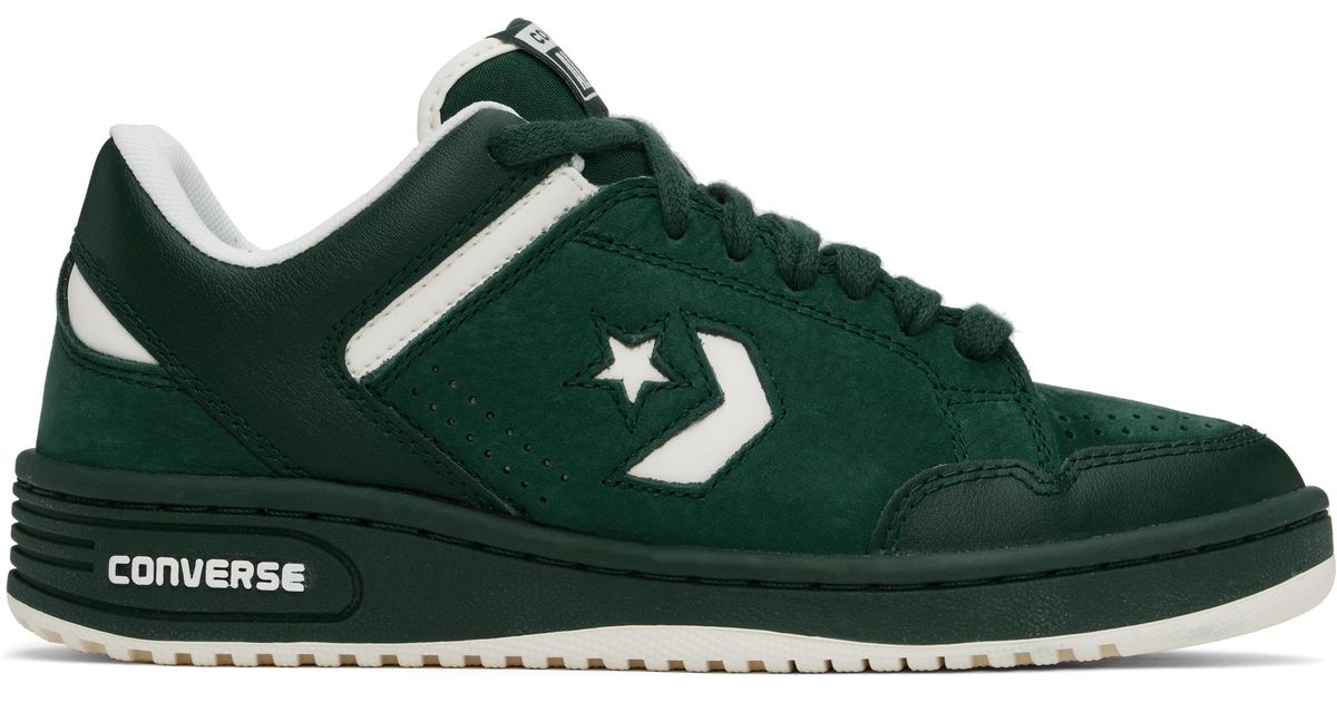 Converse Weapon Leather Low Top Sneakers in Green for Men | Lyst