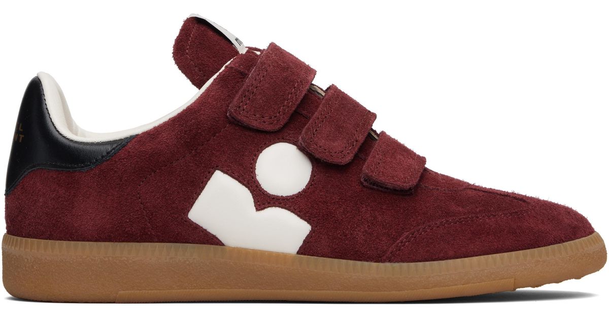 Isabel Marant Burgundy Beth Sneakers in Black | Lyst