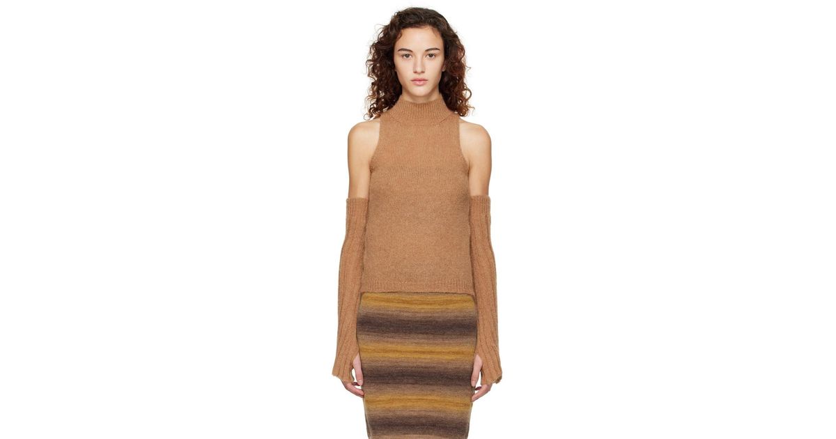 GIMAGUAS Ssense Exclusive Aconcagua Turtleneck & Sleeves Set in Brown ...