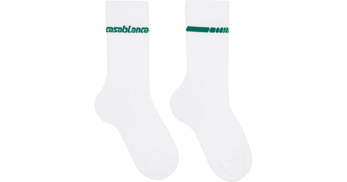 CASABLANCA Casa Sportive Socks in White for Men | Lyst UK