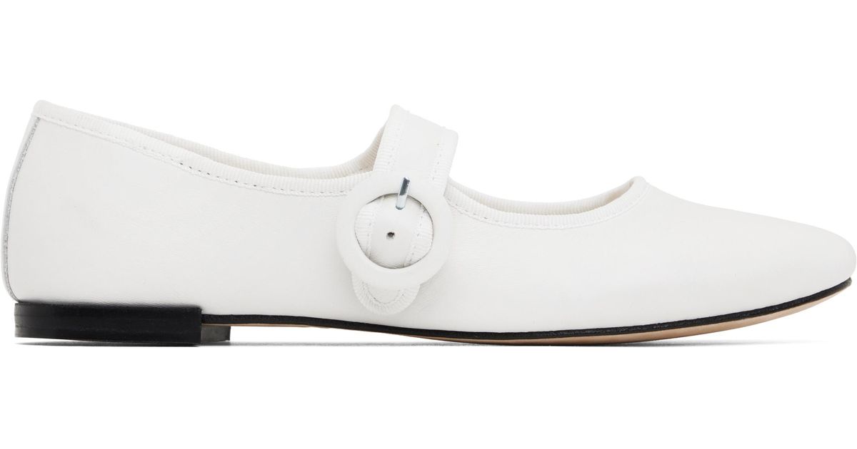 Repetto Georgia Square Toe Mary Jane Ballerina Flats in Black | Lyst