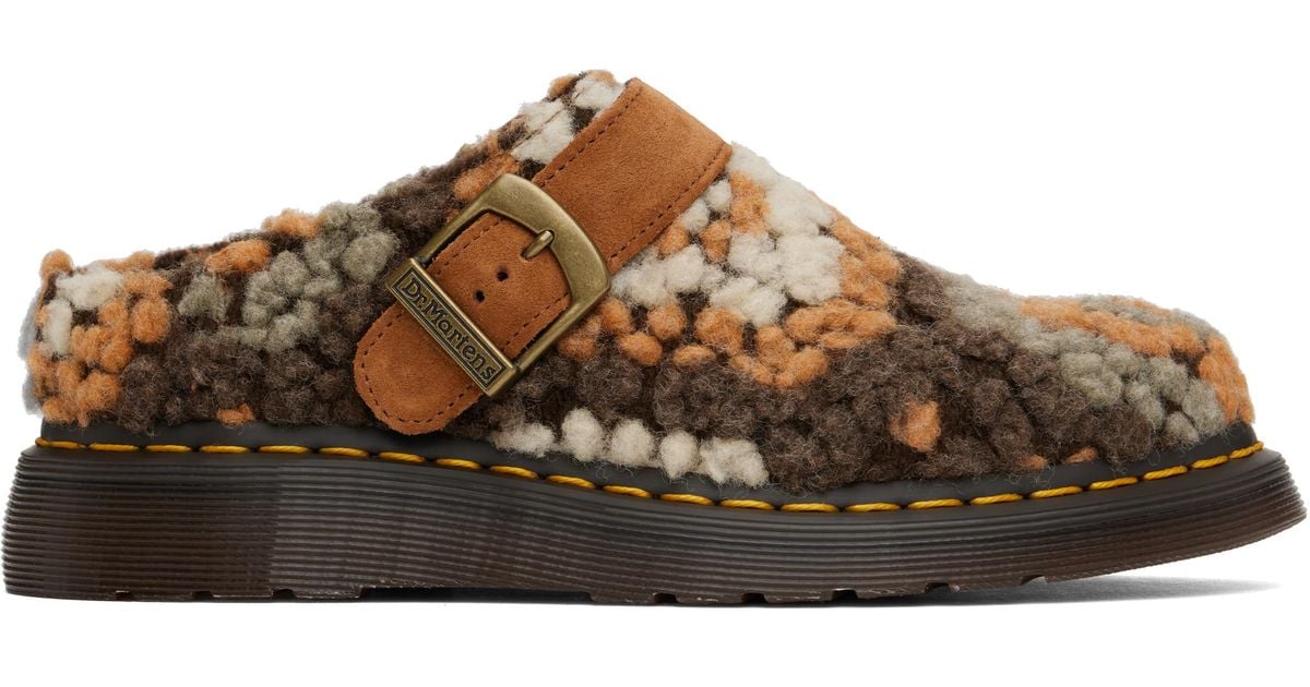 Dr. Martens Isham Crochet Wool Mules in Black | Lyst