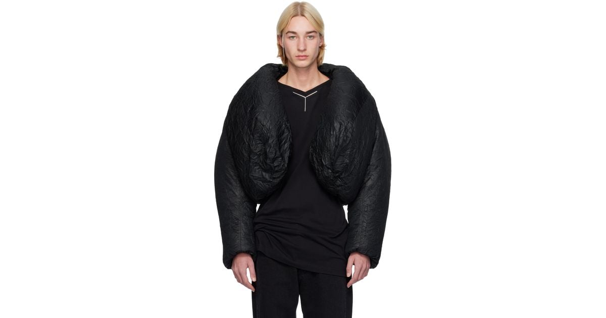 Y. Project Cropped Puffer Jacket in Black for Men | Lyst