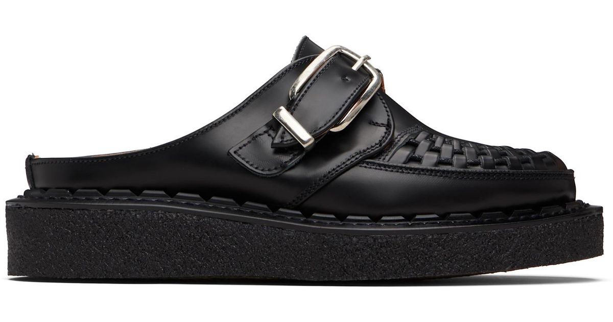 George Cox Alaska Mule Loafers in Black | Lyst