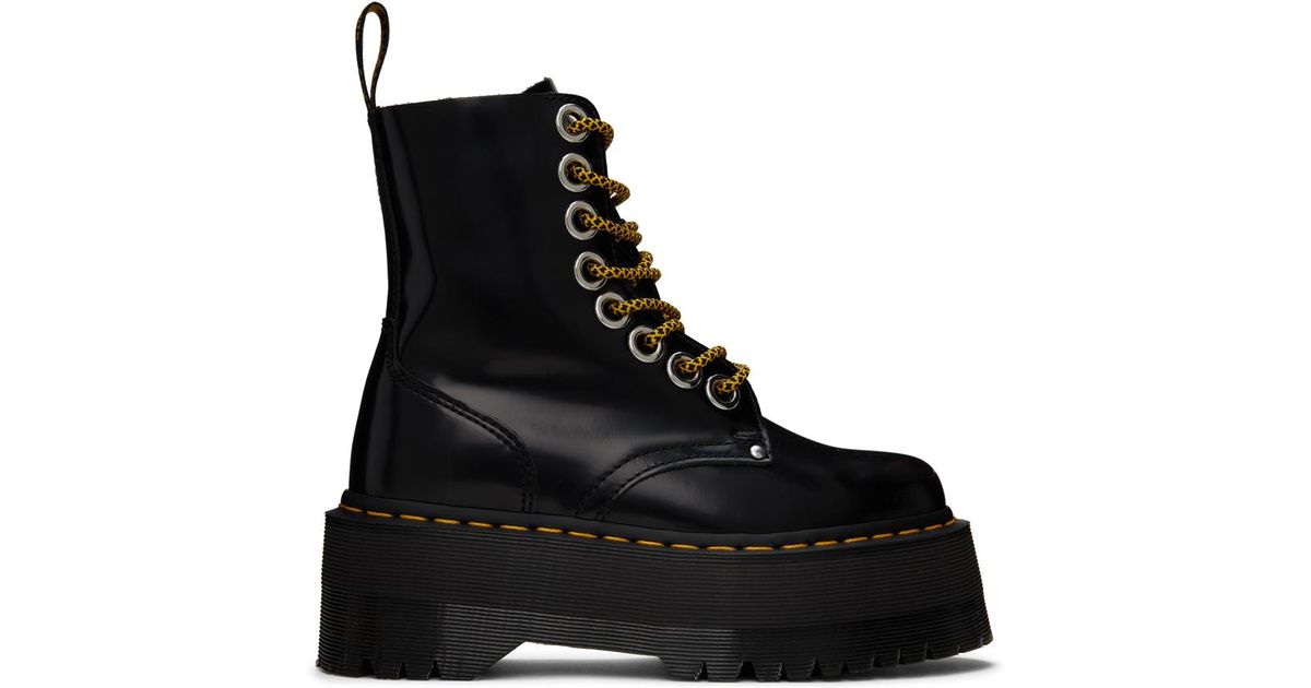 Dr. Martens Jadon Max Platform Boots in Black | Lyst