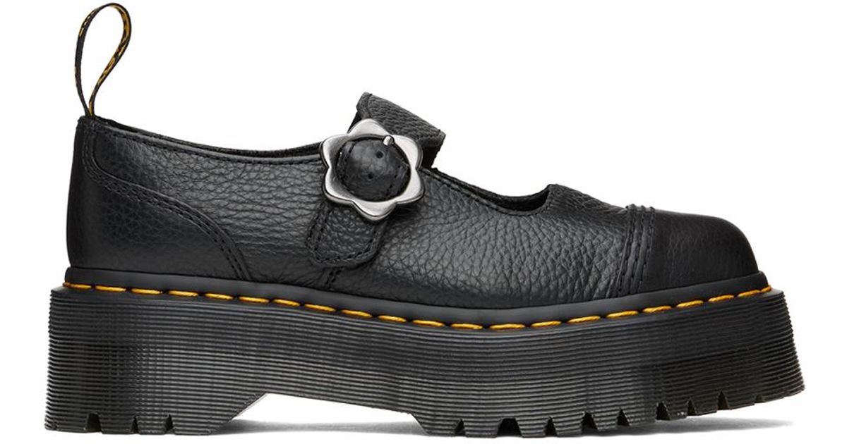 Dr. Martens Addina Flower ( Milled Nappa) Shoes in Black | Lyst Canada