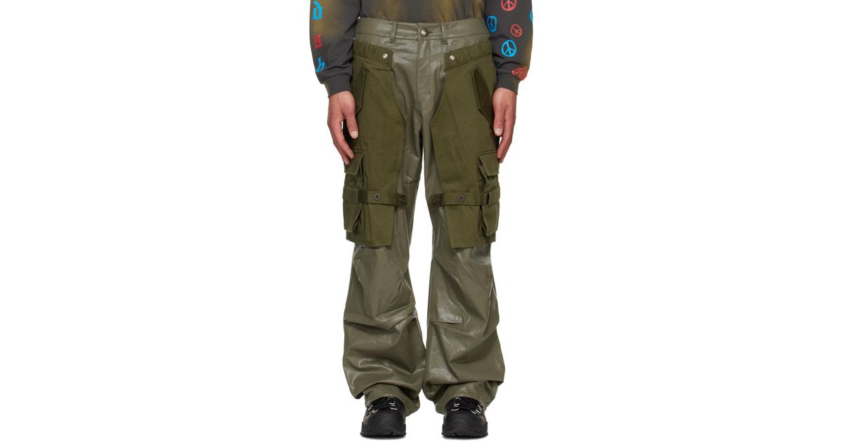 ANDERSSON BELL Ssense Exclusive Raptor Layered Cargo Pants in Green for ...