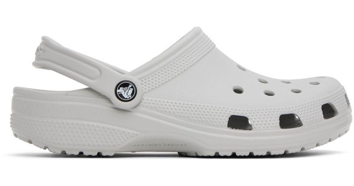 Crocs™ Gray Classic Clogs in Black | Lyst