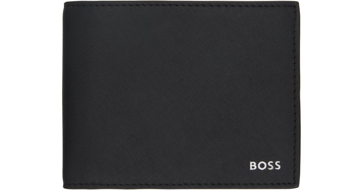 BOSS Foil Logo Wallet in Black for Men | Lyst