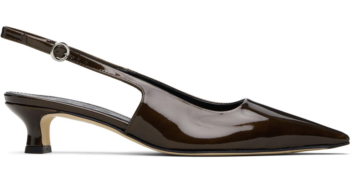 Aeyde Catrina Patent Leather Heels in Black | Lyst