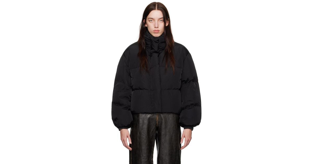 Acne Studios Puffer Down Jacket in Black | Lyst