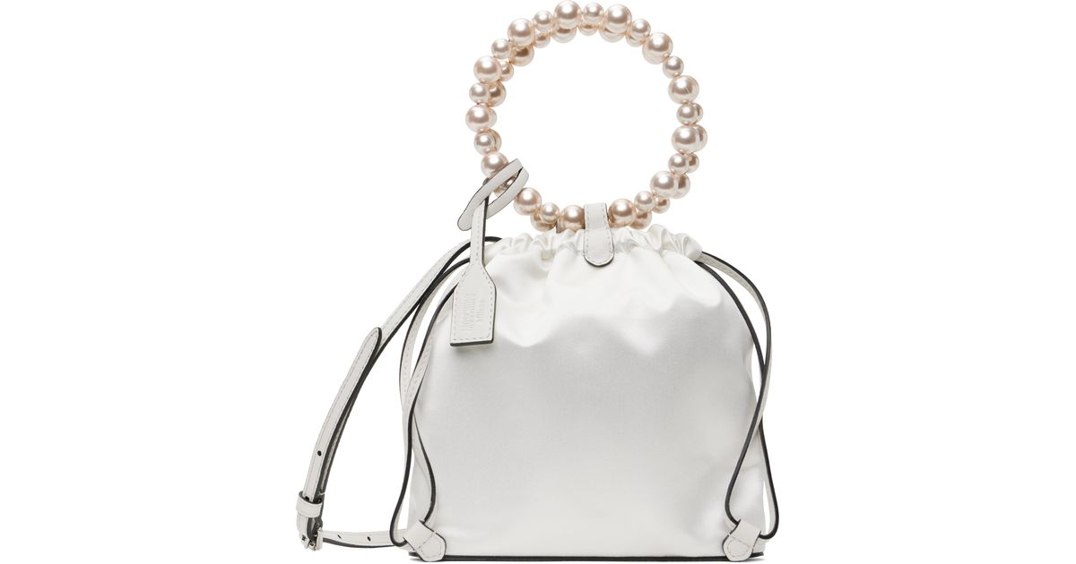 Moschino Satin Bag in Gray | Lyst