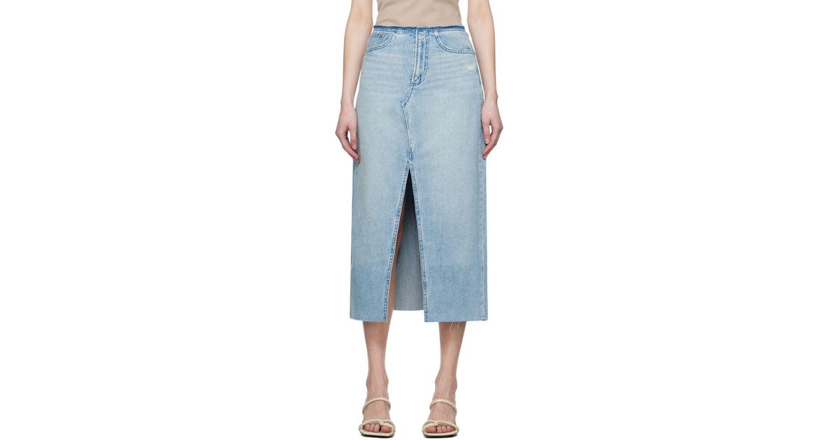 Rag & Bone Blue Clara Denim Maxi Skirt | Lyst Rag & Bone Blue Clara Denim Maxi Skirt | Lyst