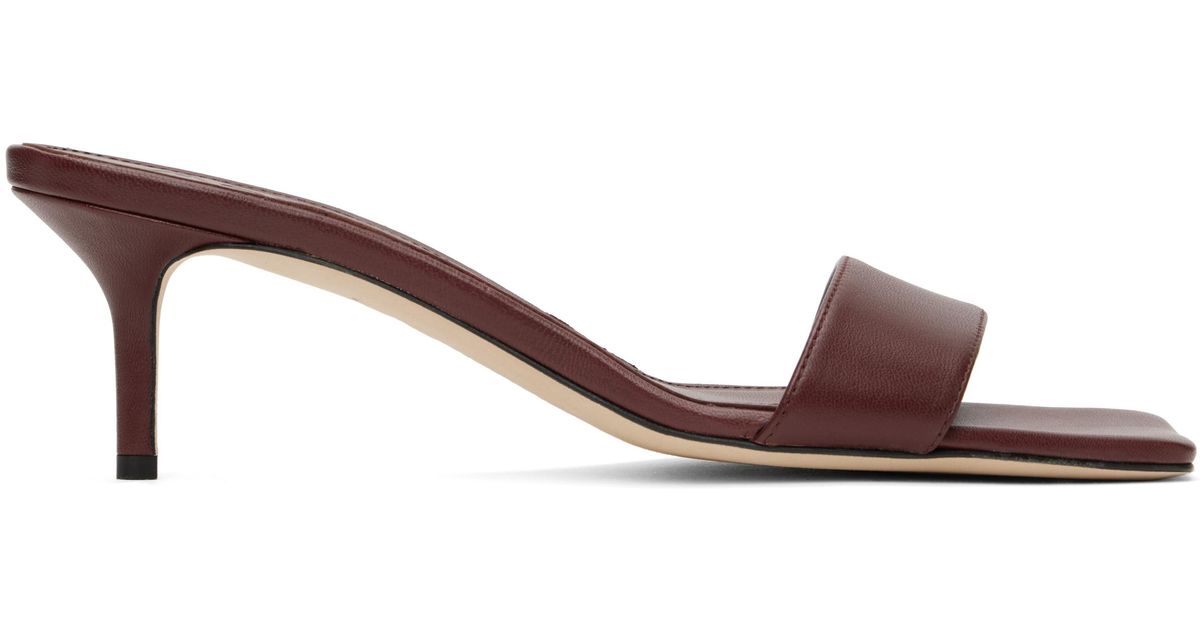 Aeyde Burgundy Ilvy Leather Mules in Black | Lyst