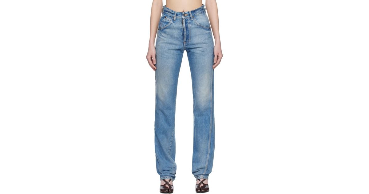 Maison Margiela Straight-Leg Jeans in Blue | Lyst UK