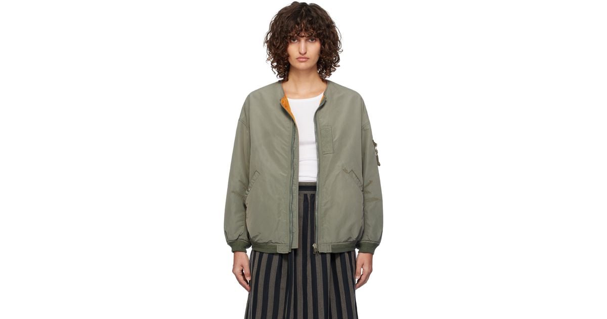 Visvim Thorson Bomber Jacket in Gray | Lyst