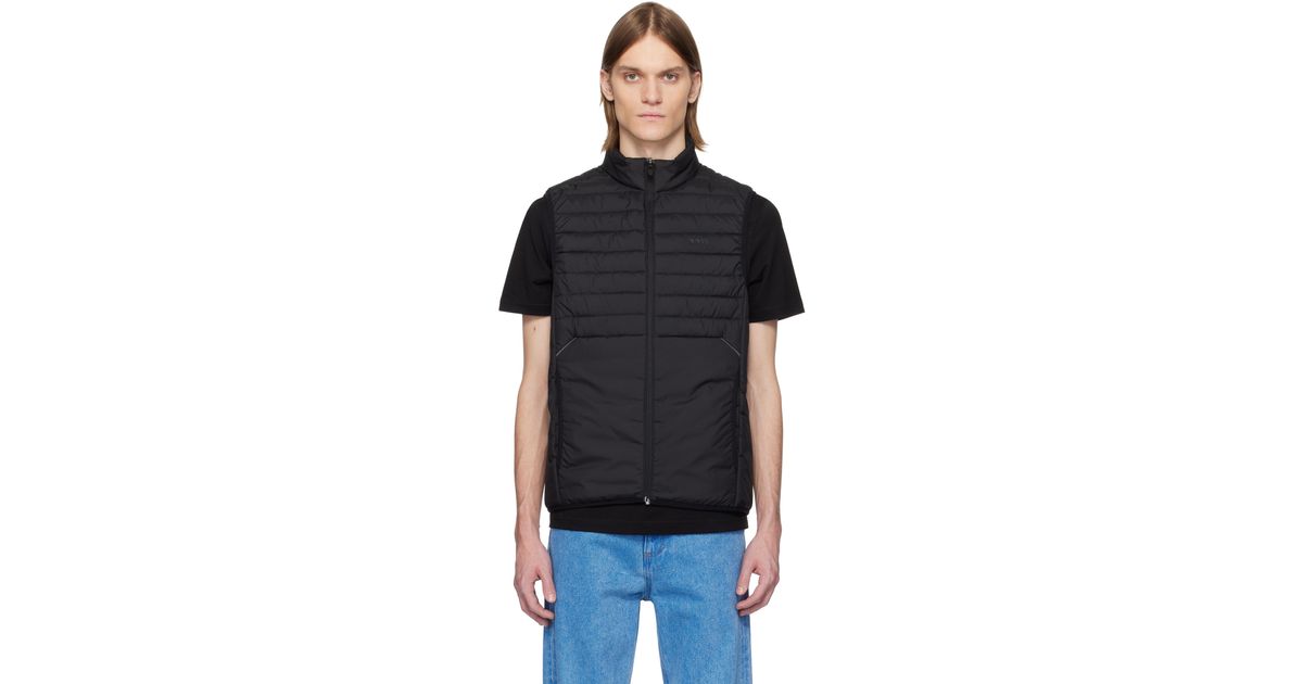 BOSS Bonded Logo Vest in Black for Men | Lyst UK