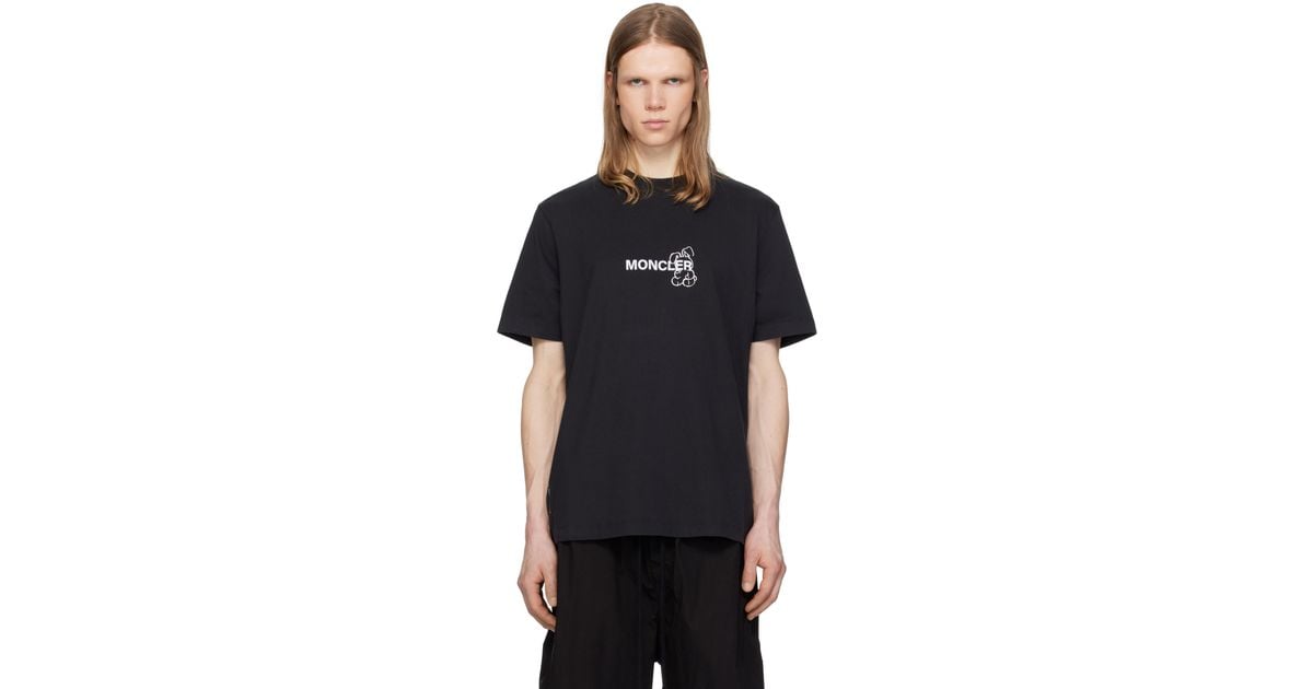 Moncler Genius Moncler X Frgmt Hiroshi Fujiwara Cartoon Logo T-Shirt in ...