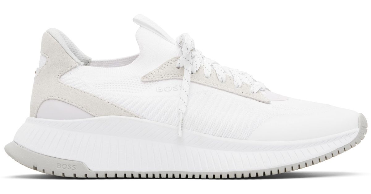 BOSS 'Ttnm Evo' Fishbone Sole Sneakers in Black for Men | Lyst