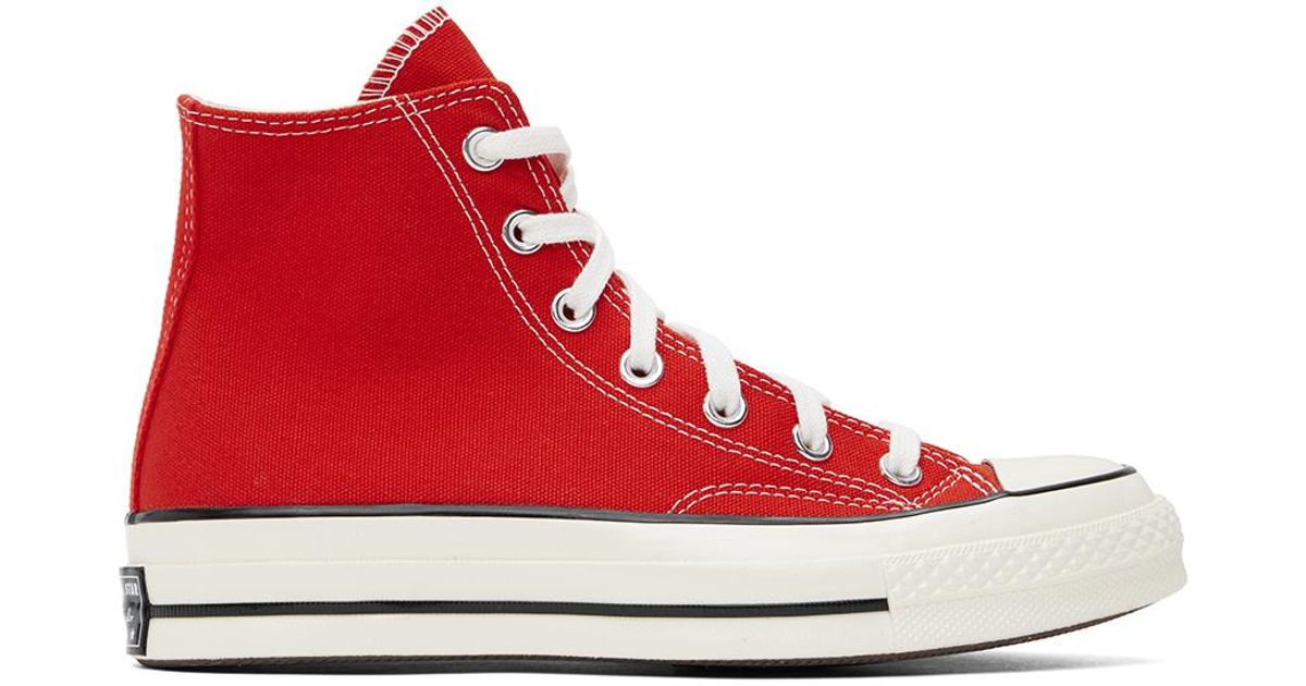 Converse Red Chuck 70 High Top Sneakers in Black for Men | Lyst
